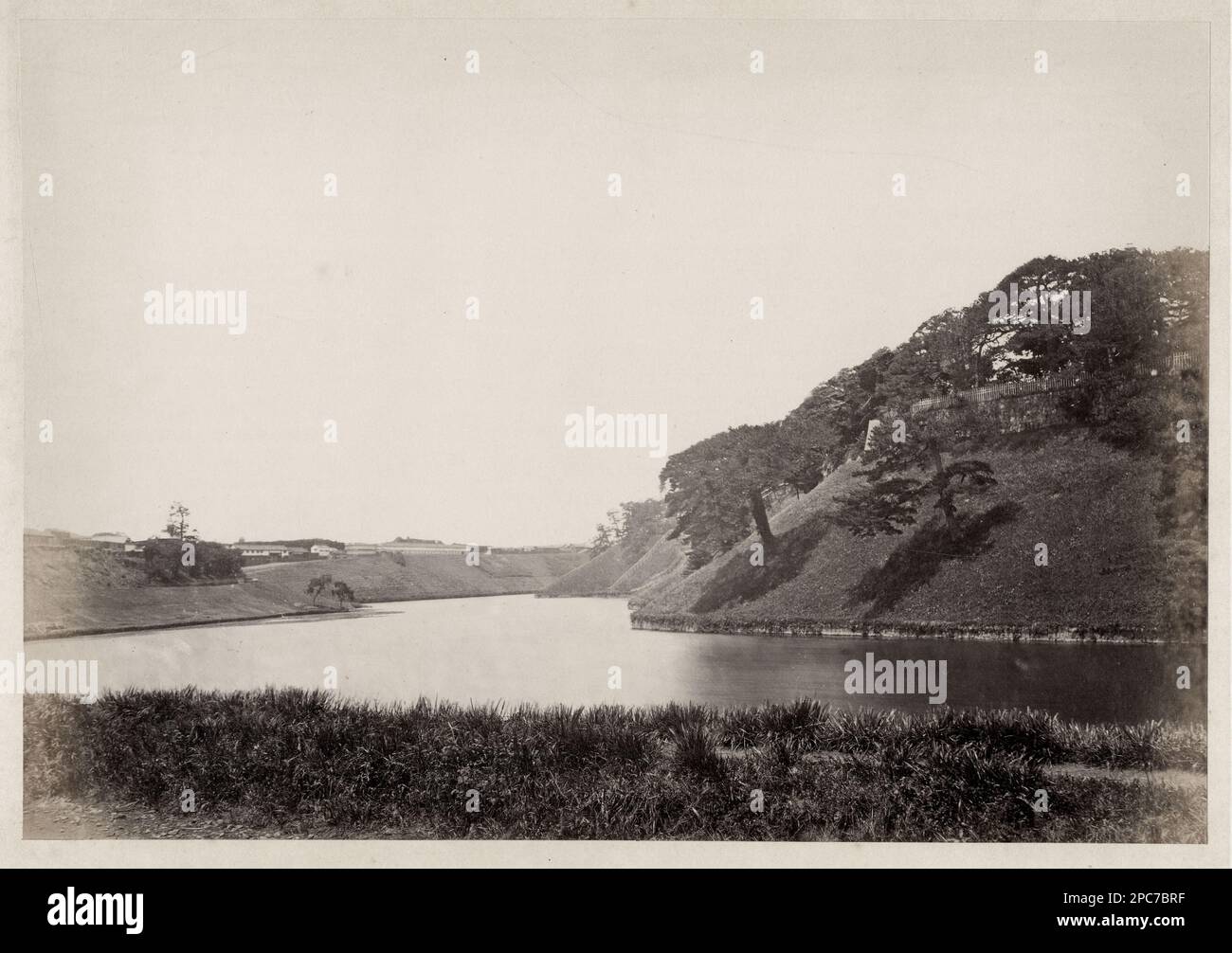 Felix (Felice) Beato studio 19th c. vintage photo Japan: moat of ...