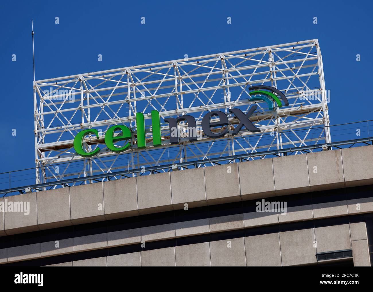 Facade of Cellnex's headquarters on March 13, 2023, in Madrid (Spain ...