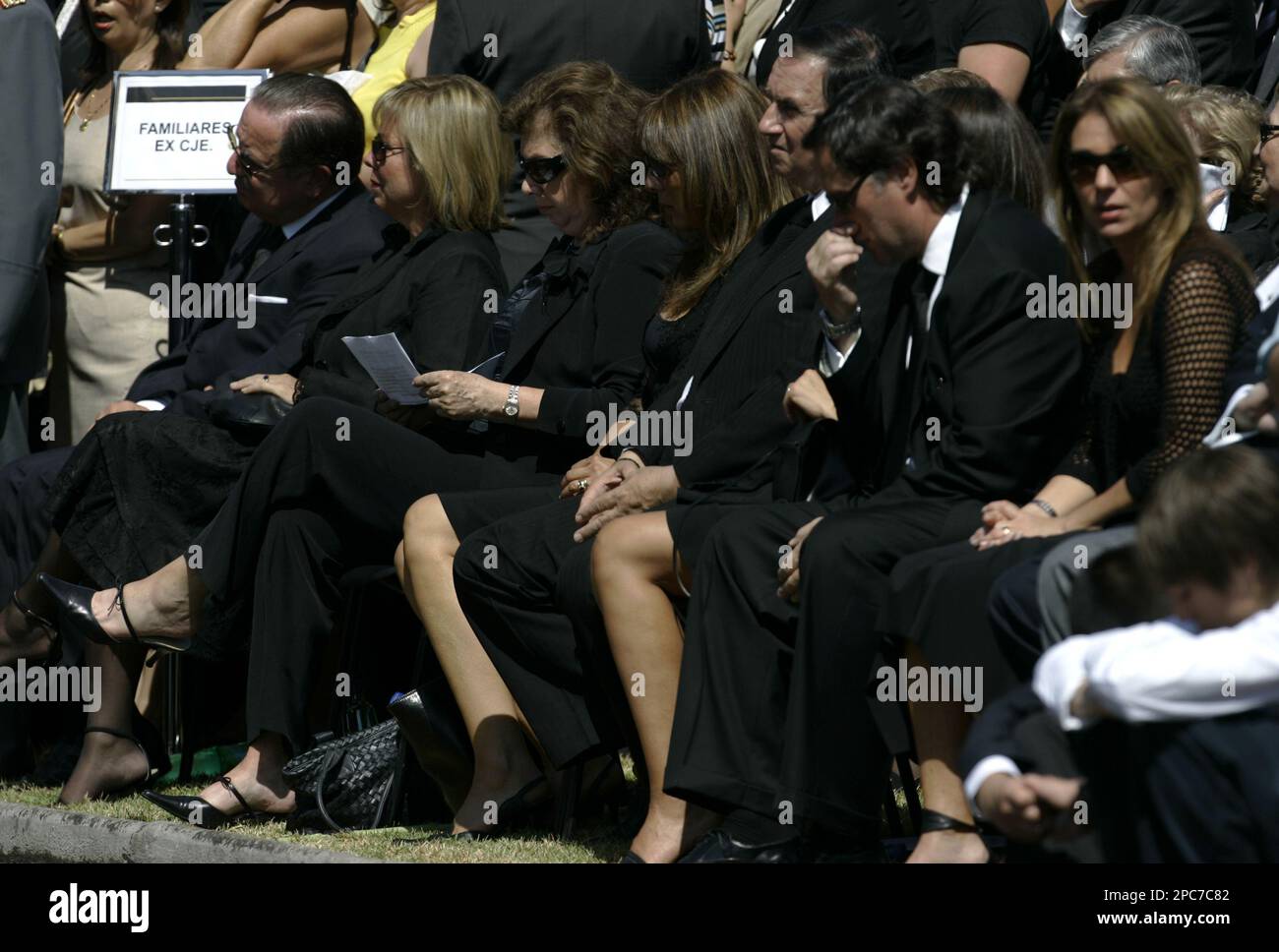 Relatives of former military ruler Gen Augusto Pinochet attend a mass ...