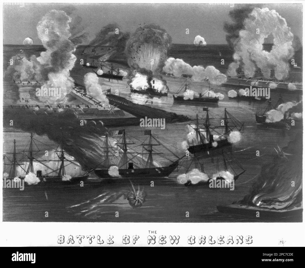 The battle of New Orleans / T. Sinclair's lith., Phila.. New Orleans ...