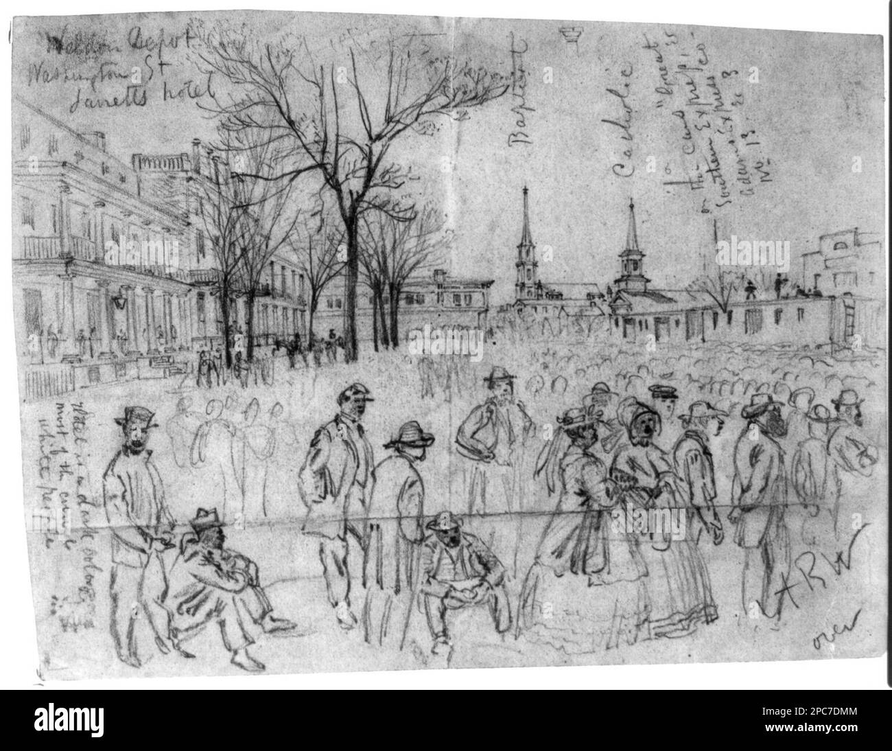 Weldon Depot Washington St.. Morgan collection of Civil War drawings ...