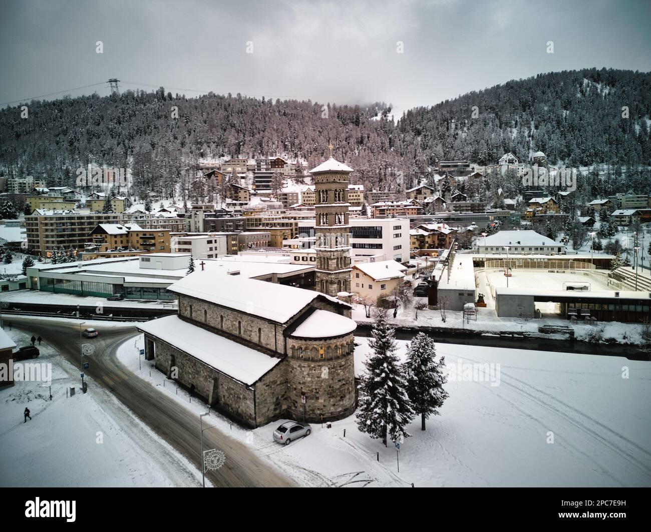 Saint moritz aerial hi-res stock photography and images - Alamy