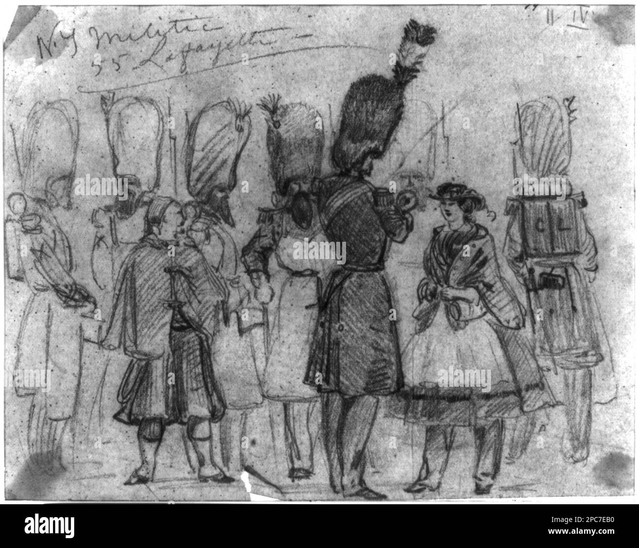 New York Militia. 55 Lafayette. Morgan collection of Civil War drawings ...