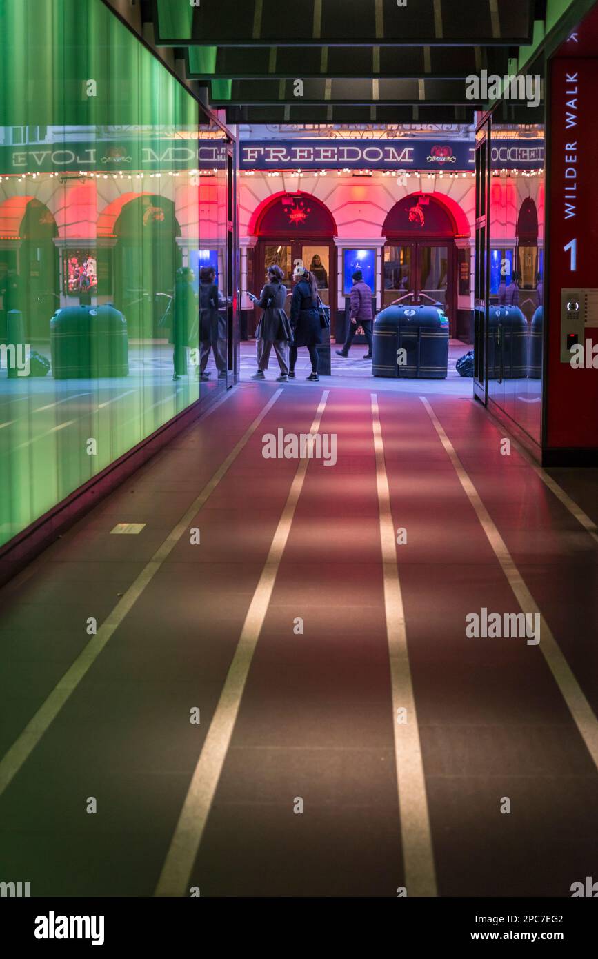 Wilder Walk, a new alley near Piccadilly Circus featuring light ...