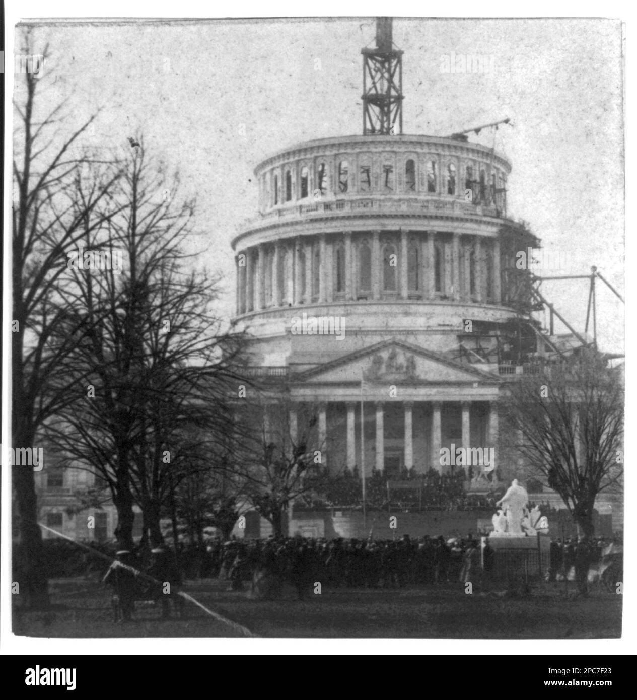 Inauguration of Abraham Lincoln at the U.S. Capitol, 1861. Title ...