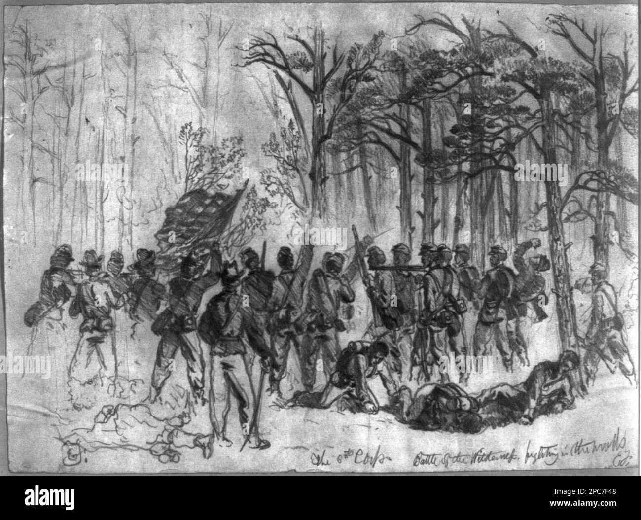 The 6th Corps--Battle of the Wilderness--fighting in the woods / E.F ...