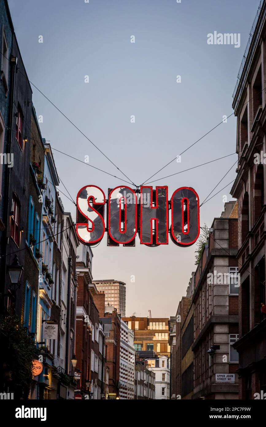 Soho sign in Beak Street, Soho, London, England, UK Stock Photo - Alamy