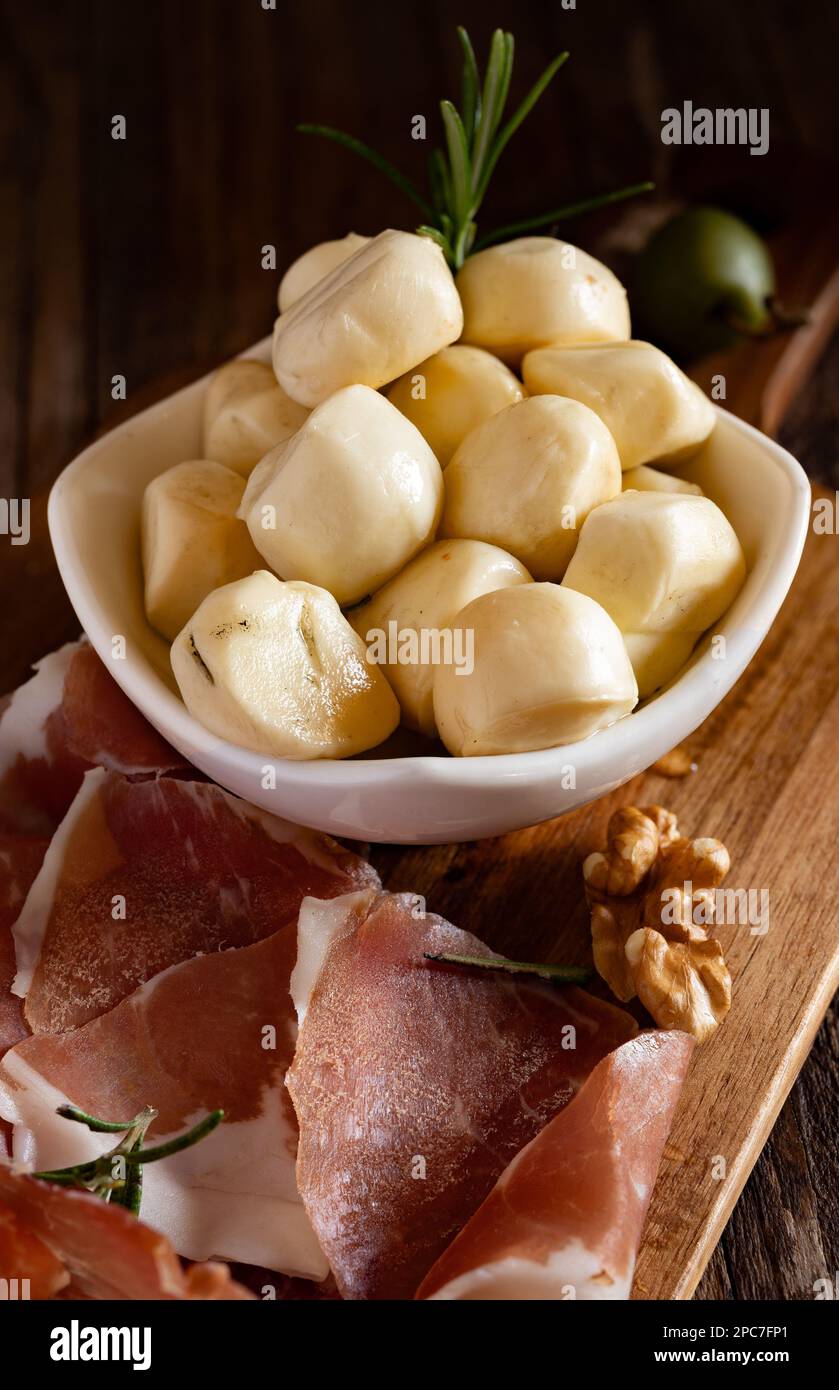 typical Italian antipasto platter with cold cuts and cheeses Stock ...