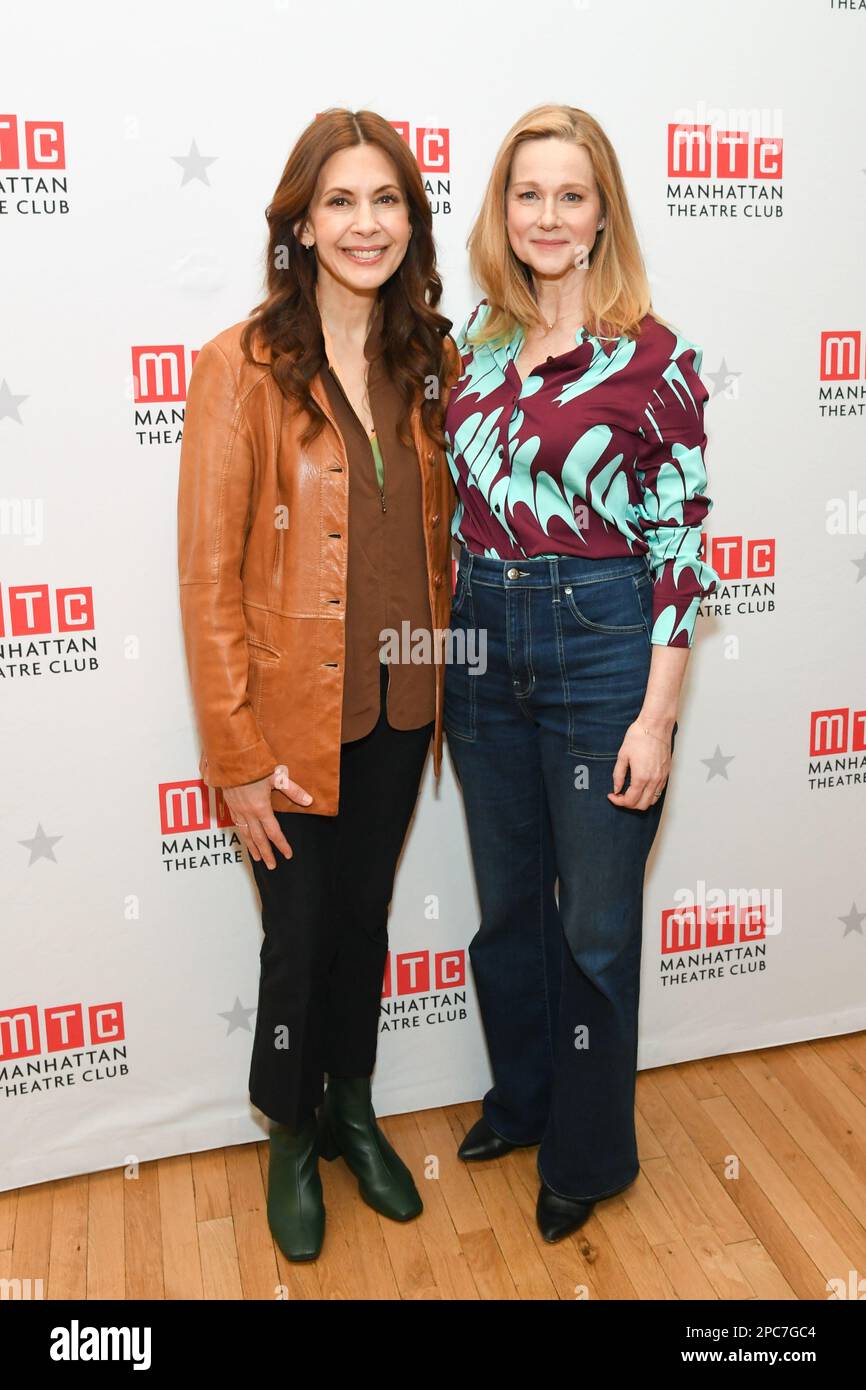 New York, USA. 13th Mar, 2023. Jessica Hecht and Laura Linney attend ...