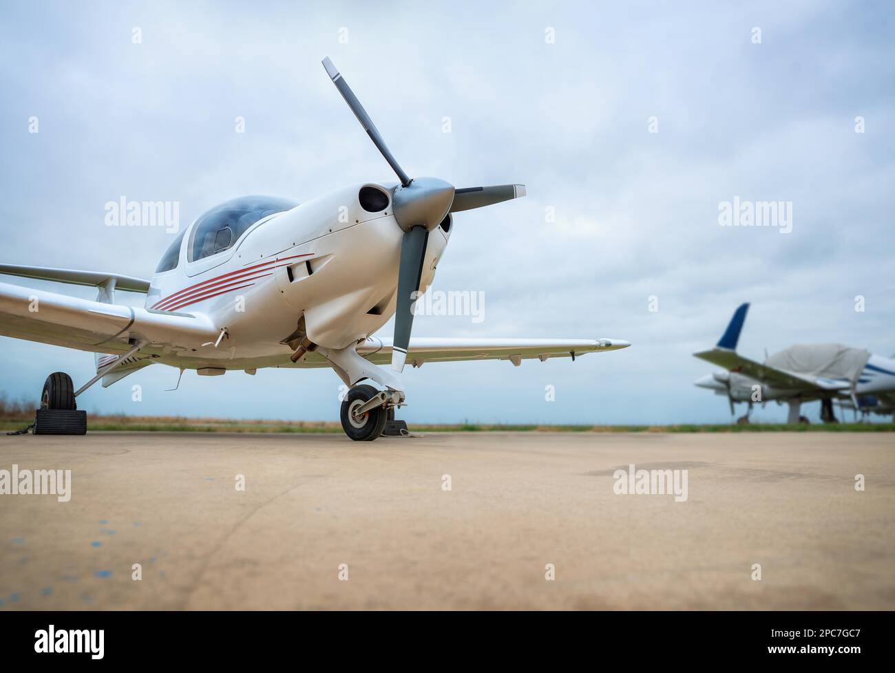 picture of a sports plane on a runway Stock Photo - Alamy
