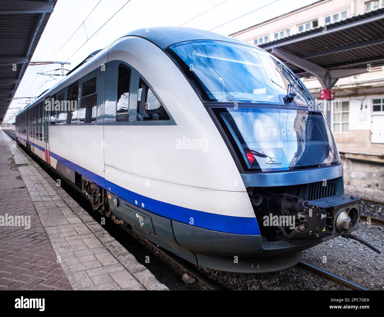 Rail station train arrival hi-res stock photography and images - Alamy