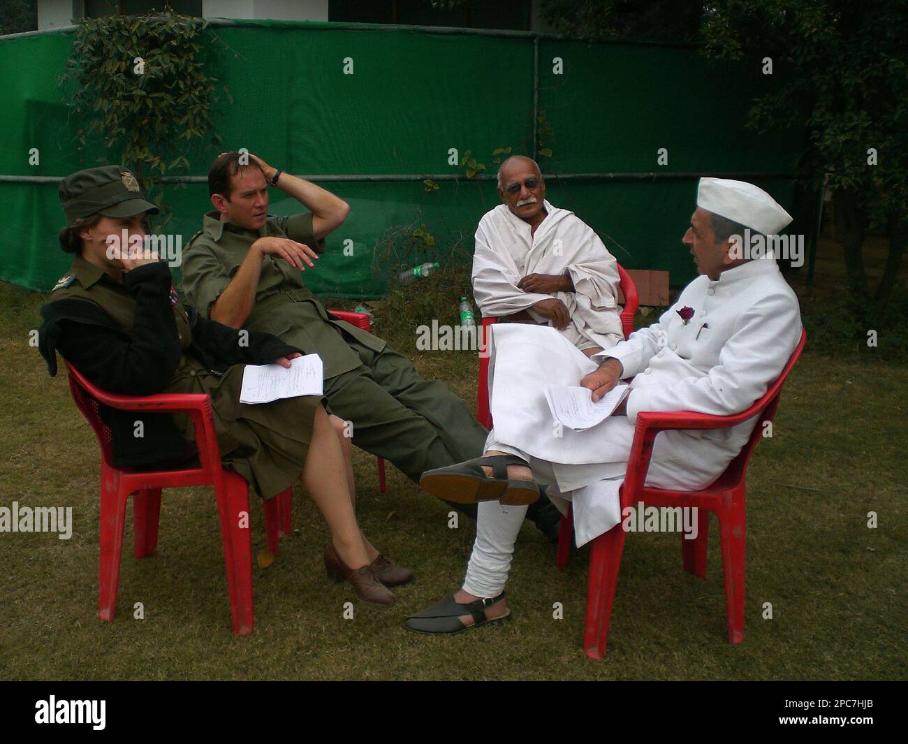 British actors, James Willby as Lord Mountbatten, second left, and ...