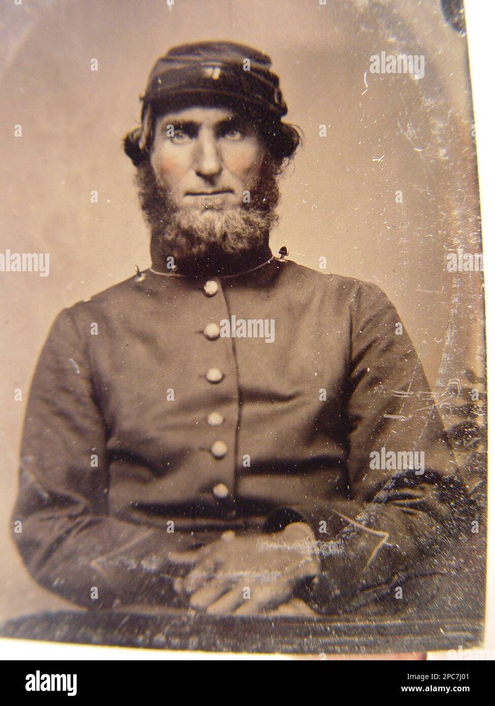 Unidentified soldier in Union uniform and forage cap. United States ...