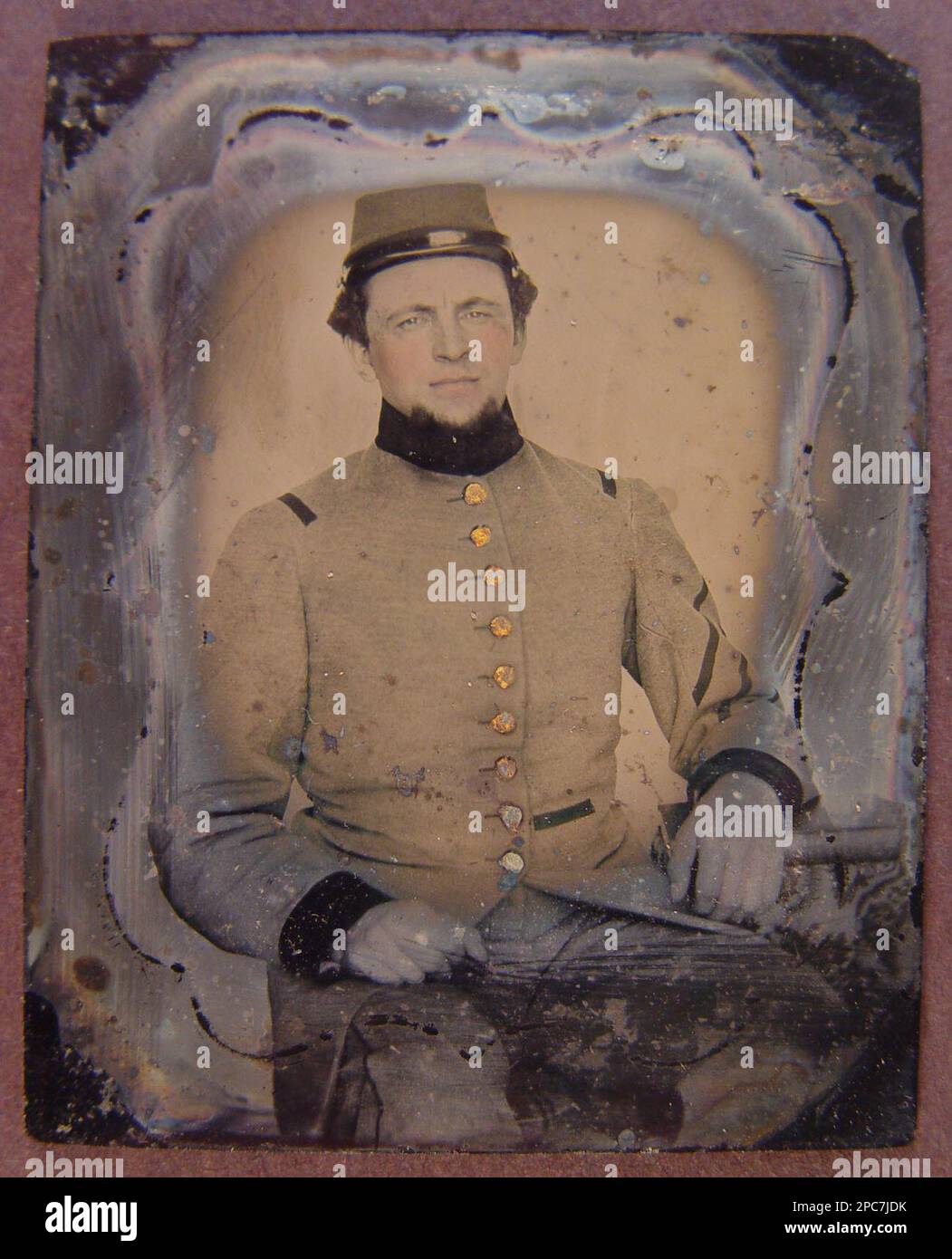 Unidentified soldier in Confederate frock coat and kepi. Liljenquist ...