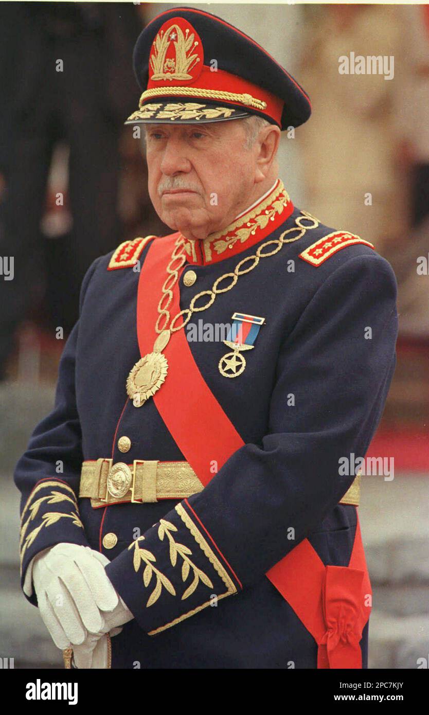 Chile's outgoing Army Commander in Chief Gen. Augusto Pinochet, attends ...