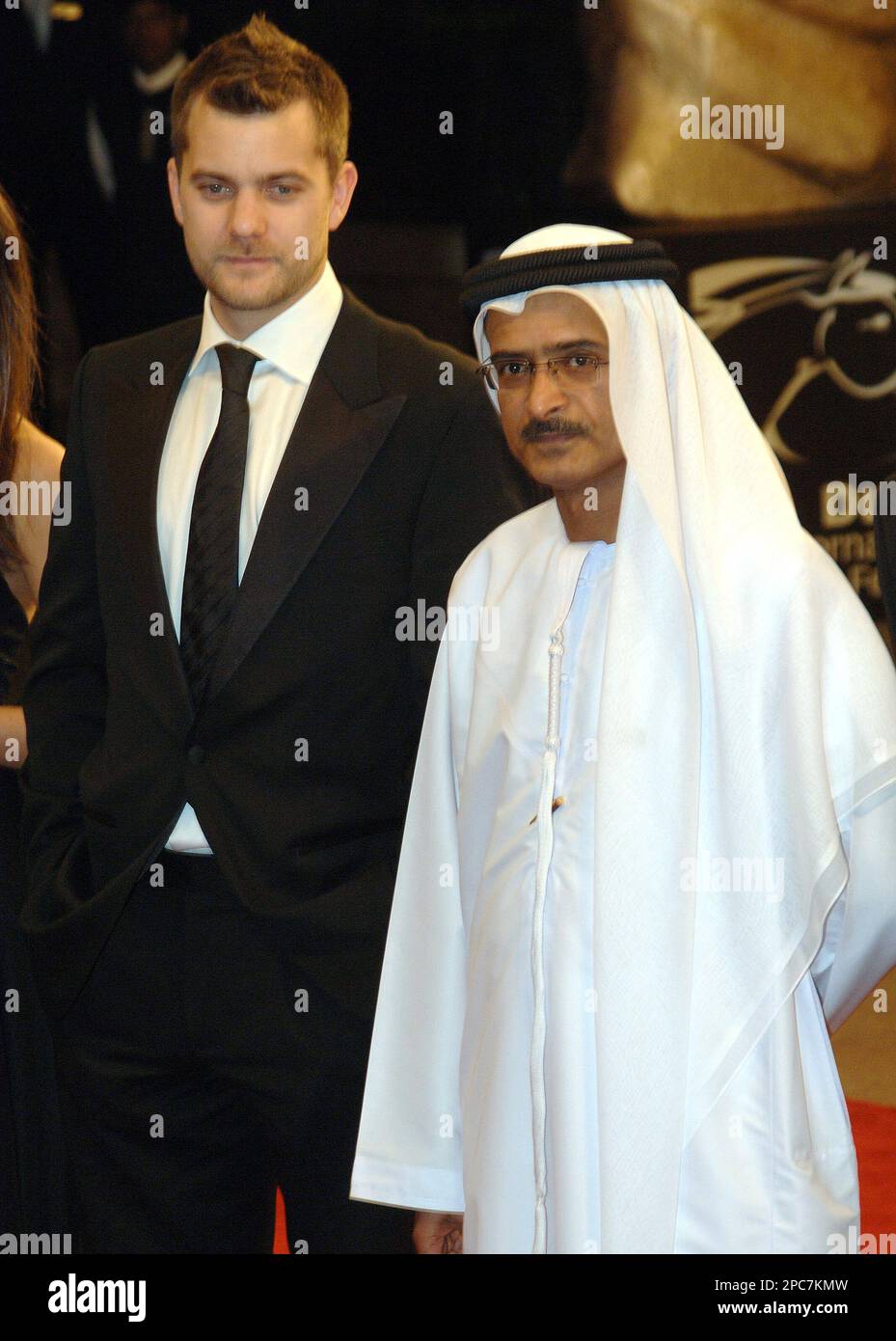 Hollywood actor, Joshua Jackson, left, with a local official, Abdul ...