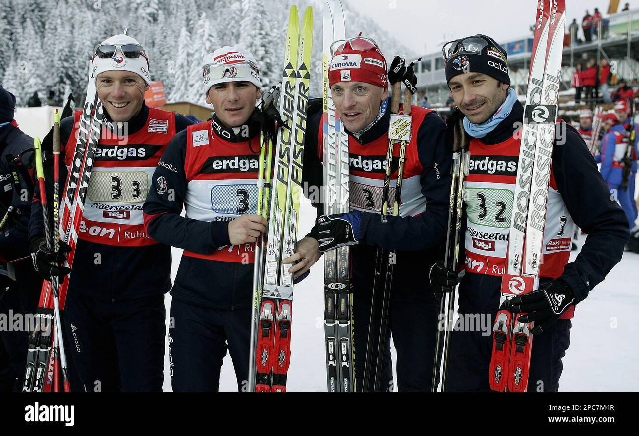 The French team with Ferreol Cannard, Raphael Poiree, Julien Robert and ...