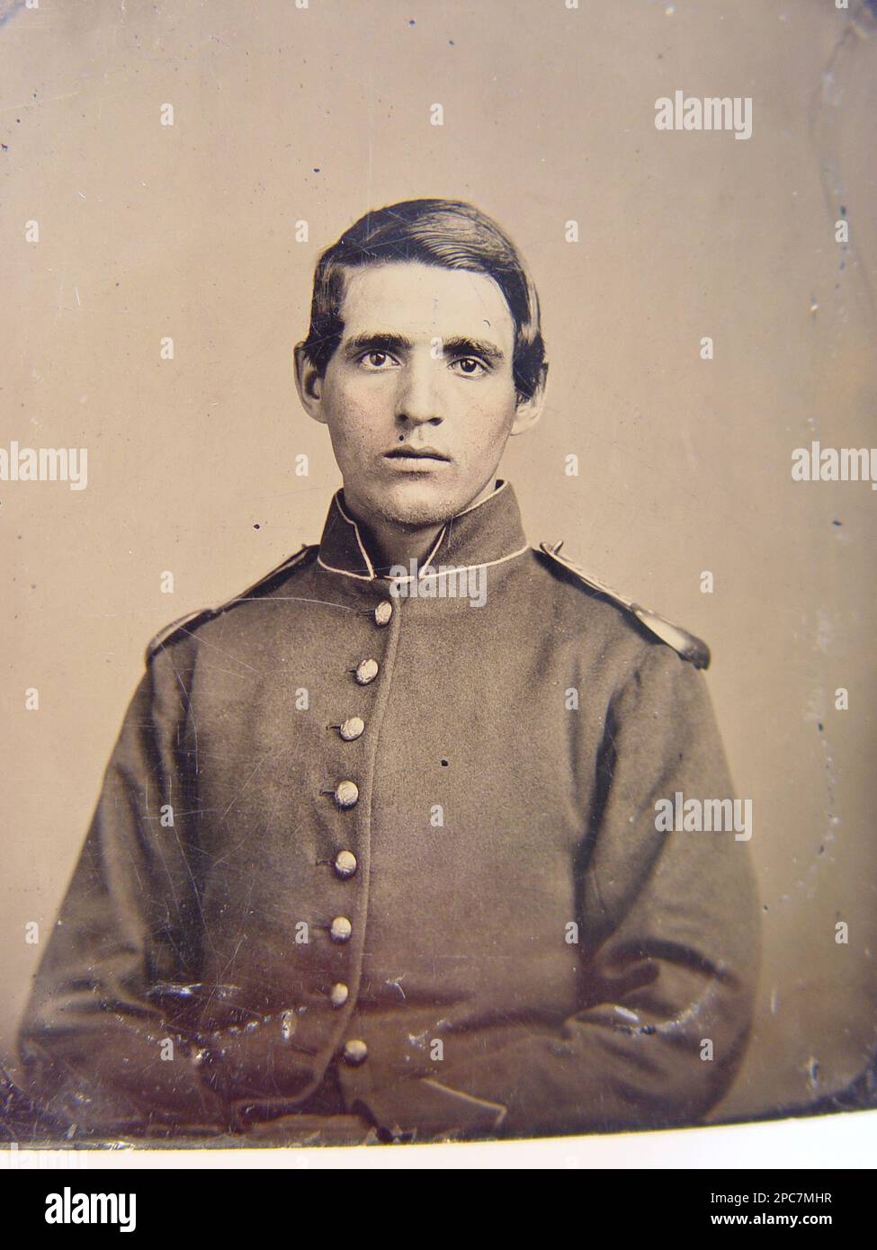 Unidentified soldier in Union uniform with shoulder scales. United ...