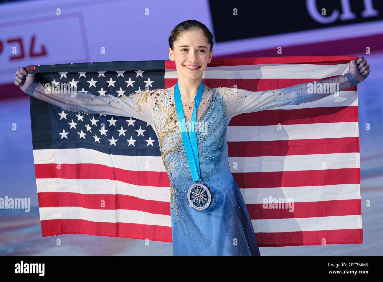 Turin, Italy. 10th Dec, 2022. Isabeau Levito of USA (Silver) poses with ...
