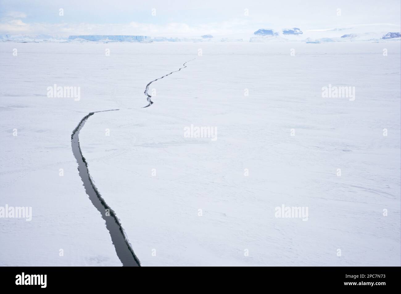 View of a crack in the sea ice, Antarctica Stock Photo - Alamy