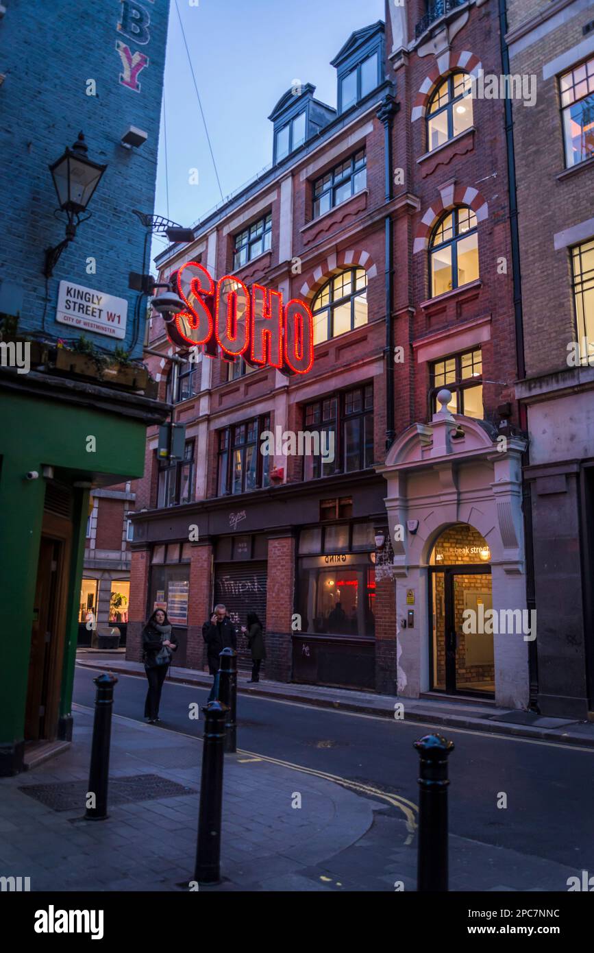 Soho sign in Beak Street, Soho, London, England, UK Stock Photo - Alamy