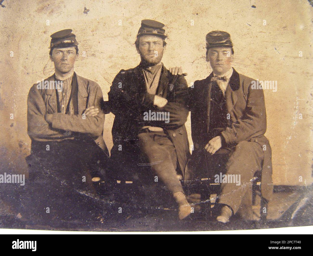 Three unidentified soldiers. Liljenquist Family Collection of Civil War Photographs , Exhibited ...