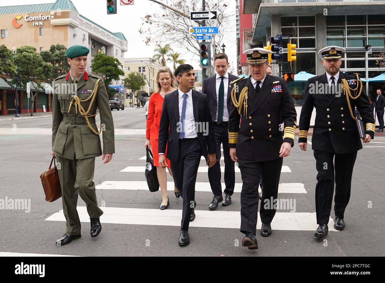 Prime Minister Rishi Sunak with (left to right) Col Jaimie Norman ...