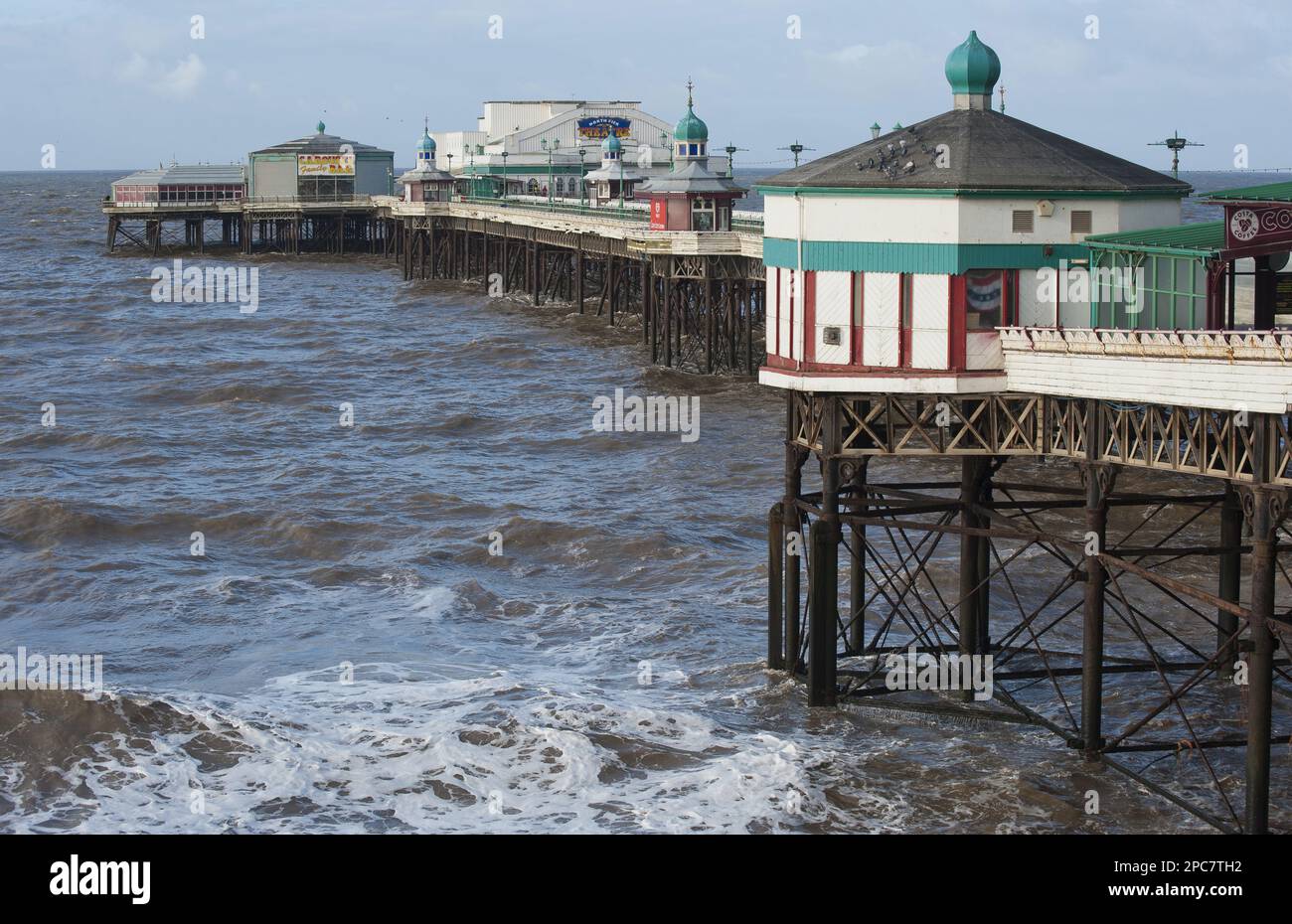 Victorian seaside resort pier, North Pier, Blackpool, Lancashire ...