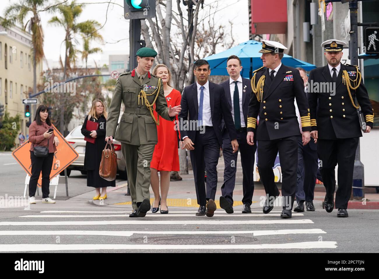 Prime Minister Rishi Sunak with (left to right) Col Jaimie Norman ...
