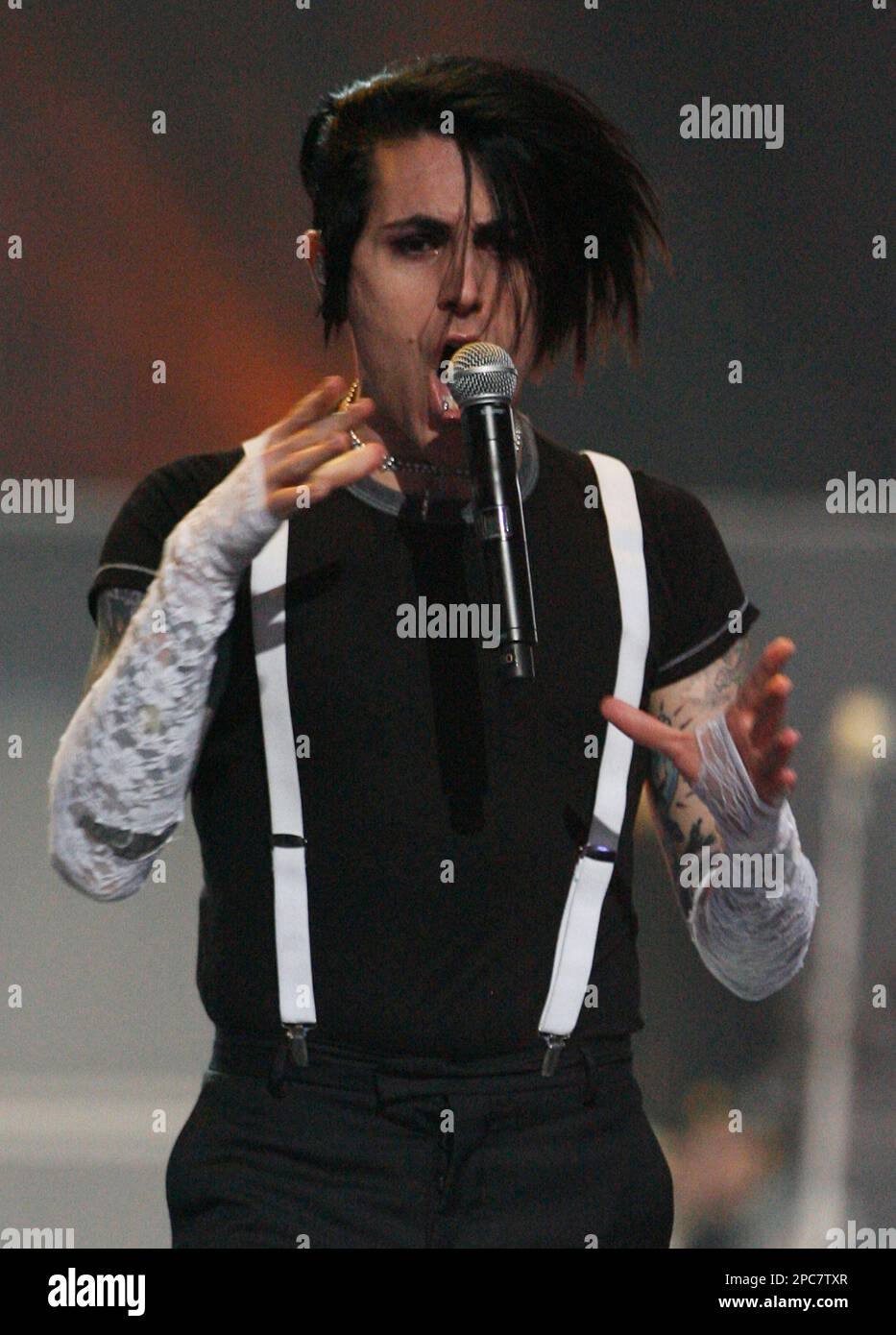 Davey Havok, lead singer of the band AFI, performs with the band at ...