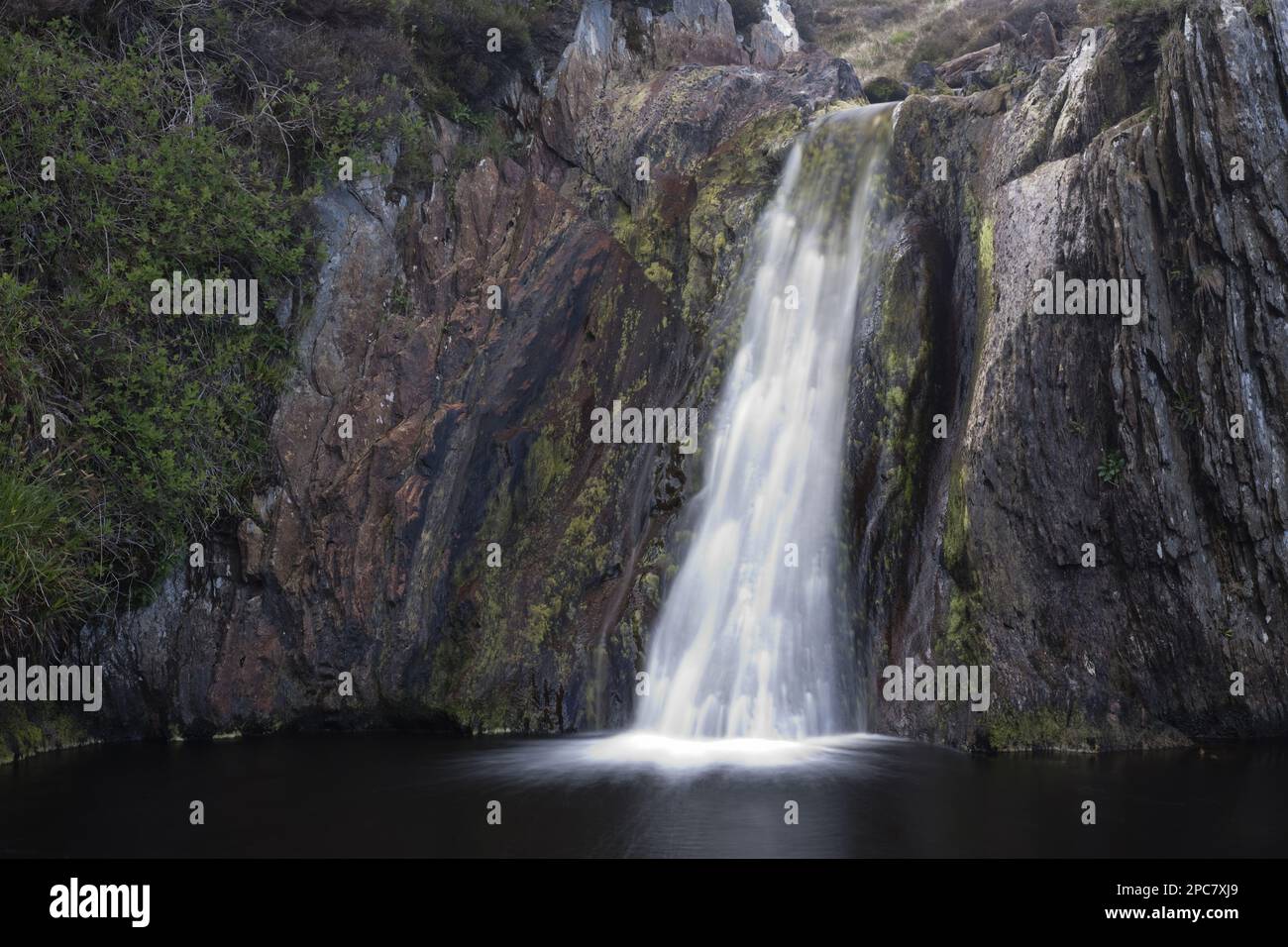 View of the waterfall, Burn of Lunklet waterfall, Burn of Lunklet ...