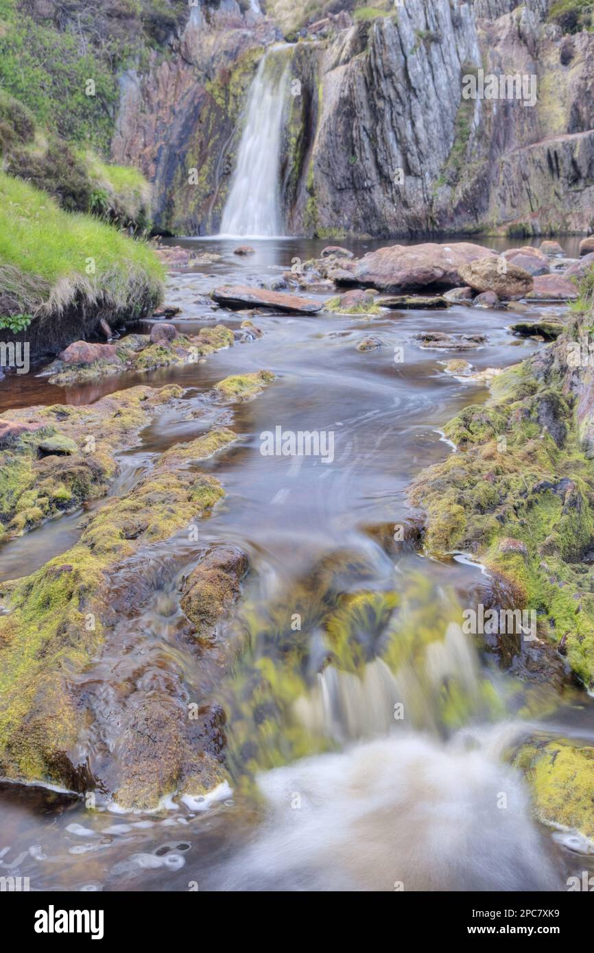 View of the waterfall, Burn of Lunklet waterfall, Burn of Lunklet ...