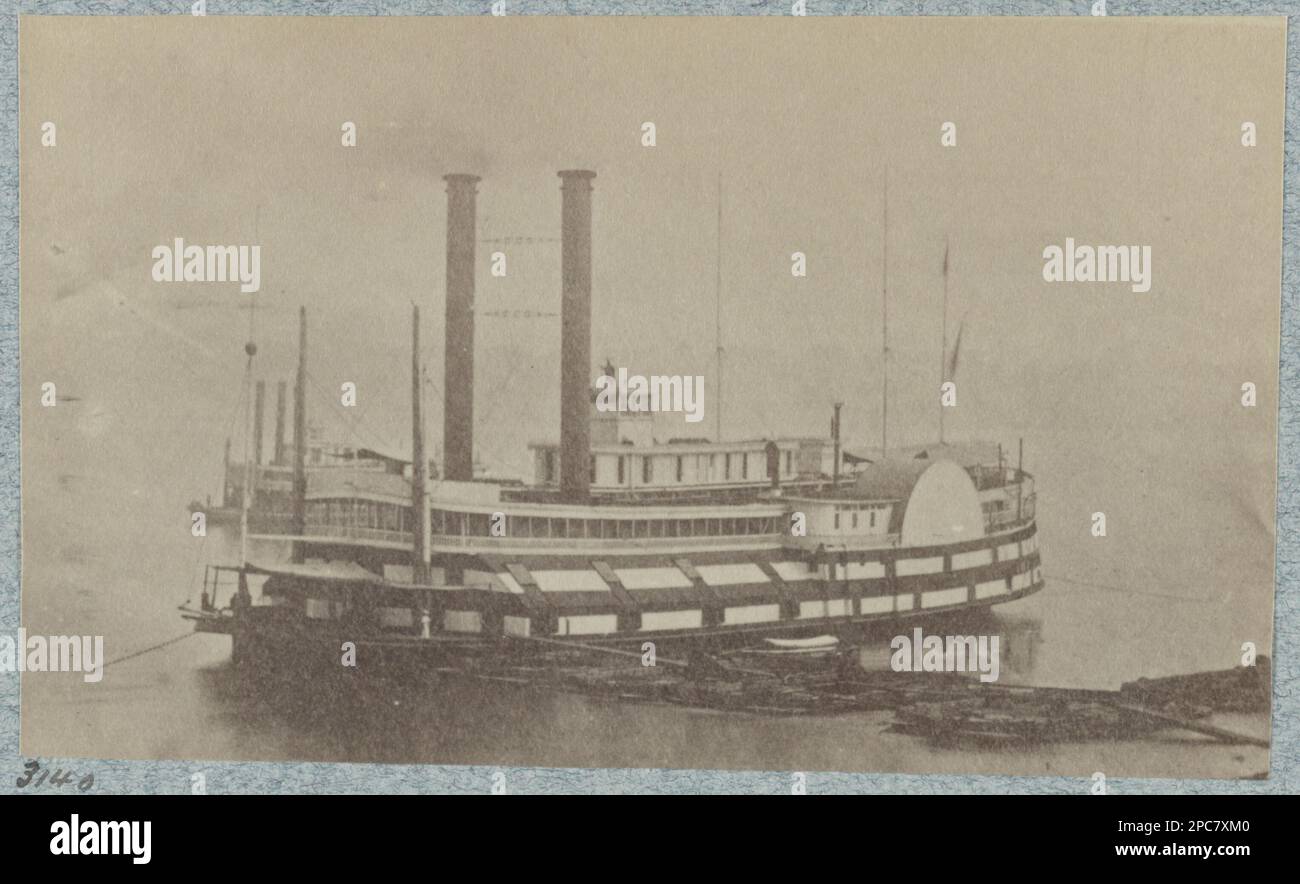 U.S. gunboat Black Hawk. No. 3140, Title from item, Mounted with five ...