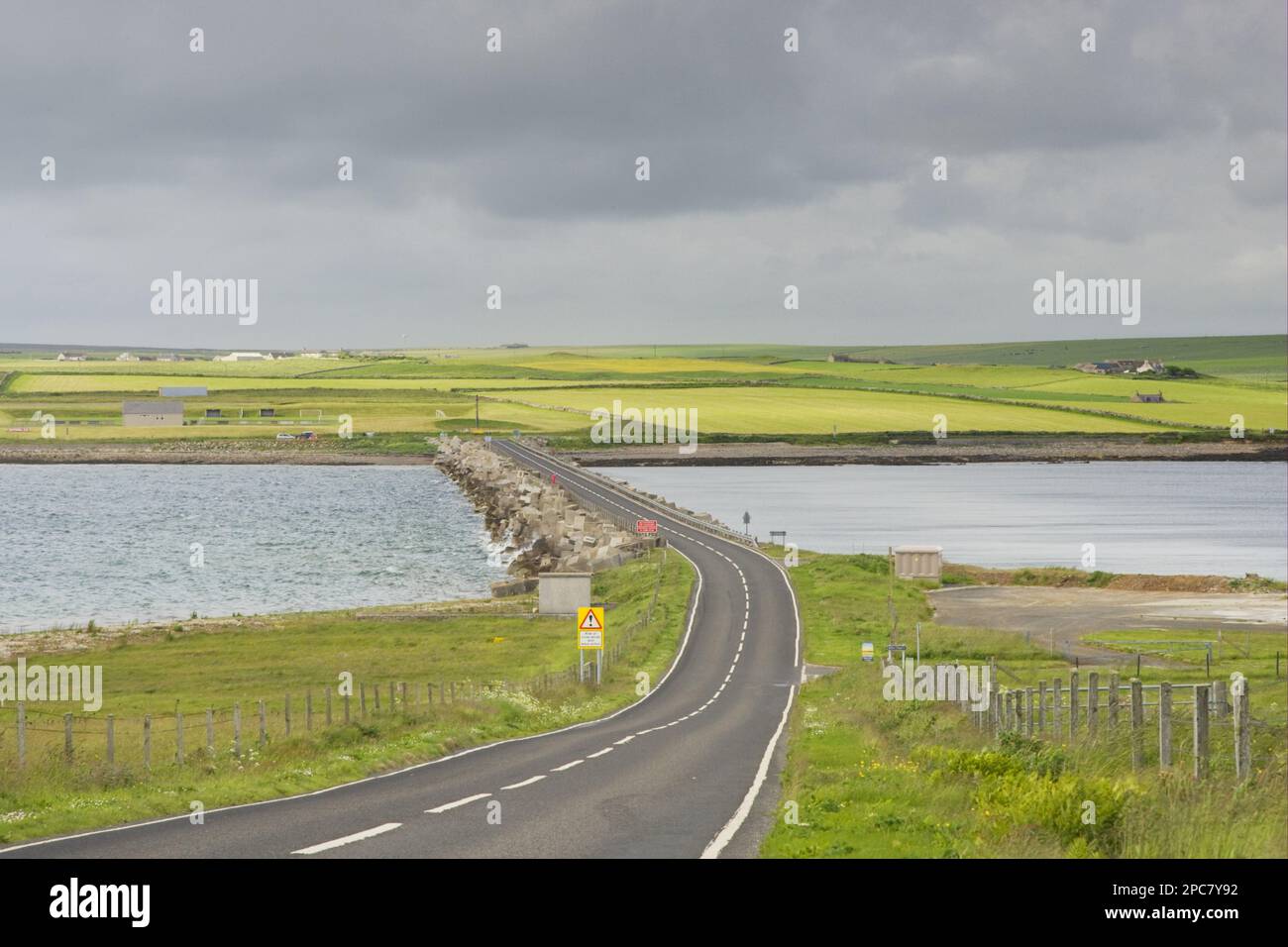 Road on causeway linking islands, originally built to close entrance ...