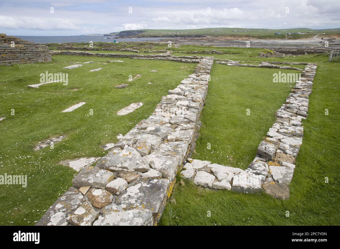 Ruins of an Old Norse settlement, Brough of Birsay, Mainland, Orkney ...