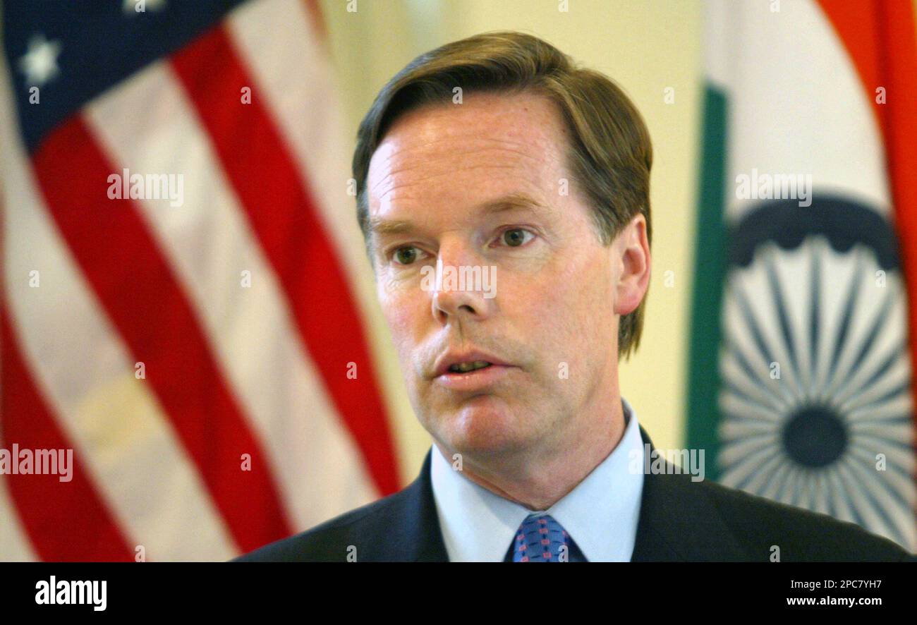 U.S. Undersecretary of State Nicholas Burns addresses a press ...