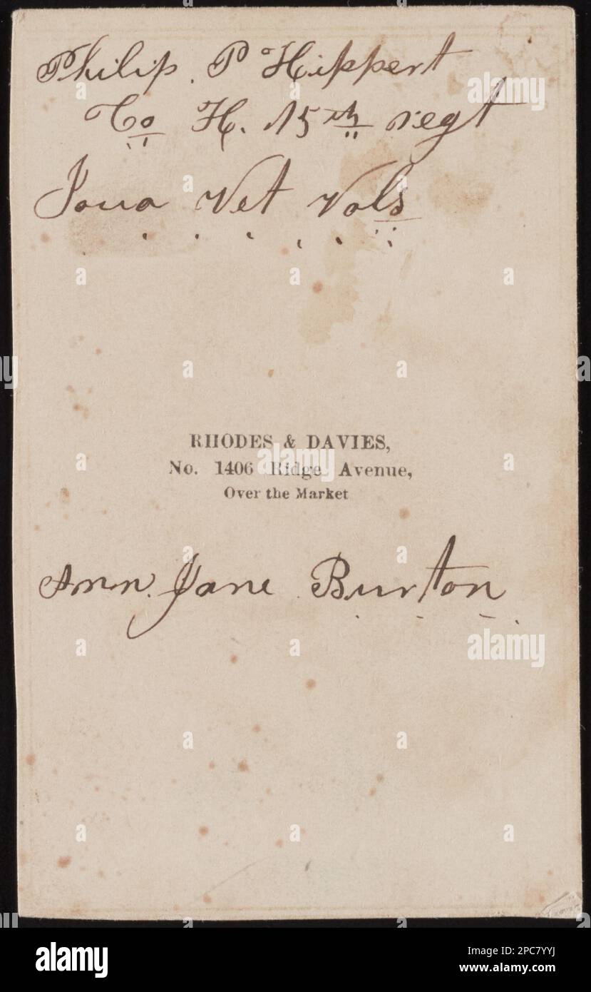 Private Philip P. Hippert of Co. H, 15th Iowa Infantry Regiment in ...