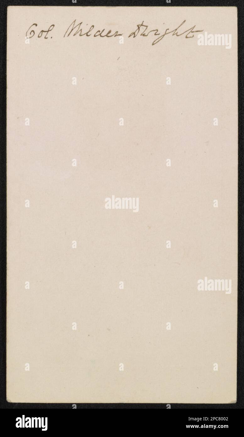 Lieutenant Colonel Wilder Dwight of 2nd Massachusetts Infantry Regiment ...