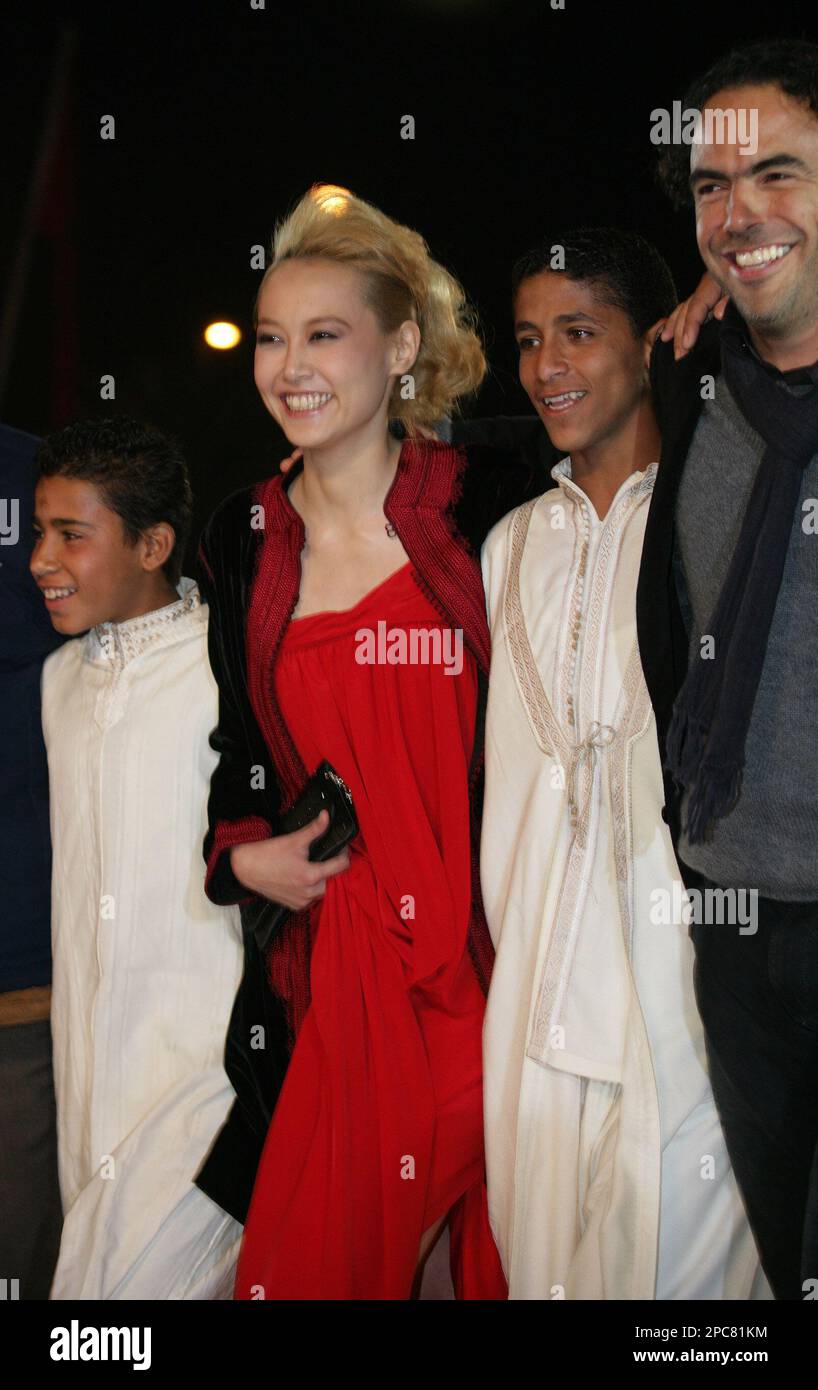 Japanese actress Rinko Kikuchi arives with Moroccan actors Boubker Ait ...