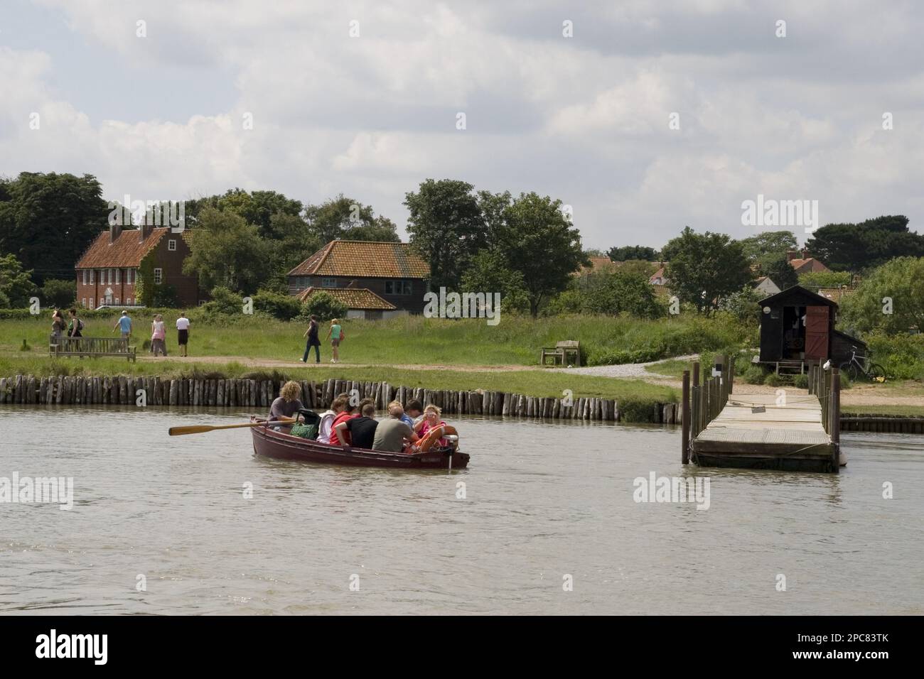 The ferry crossing to Walberswick from Southwold on the Suffolk Coast ...