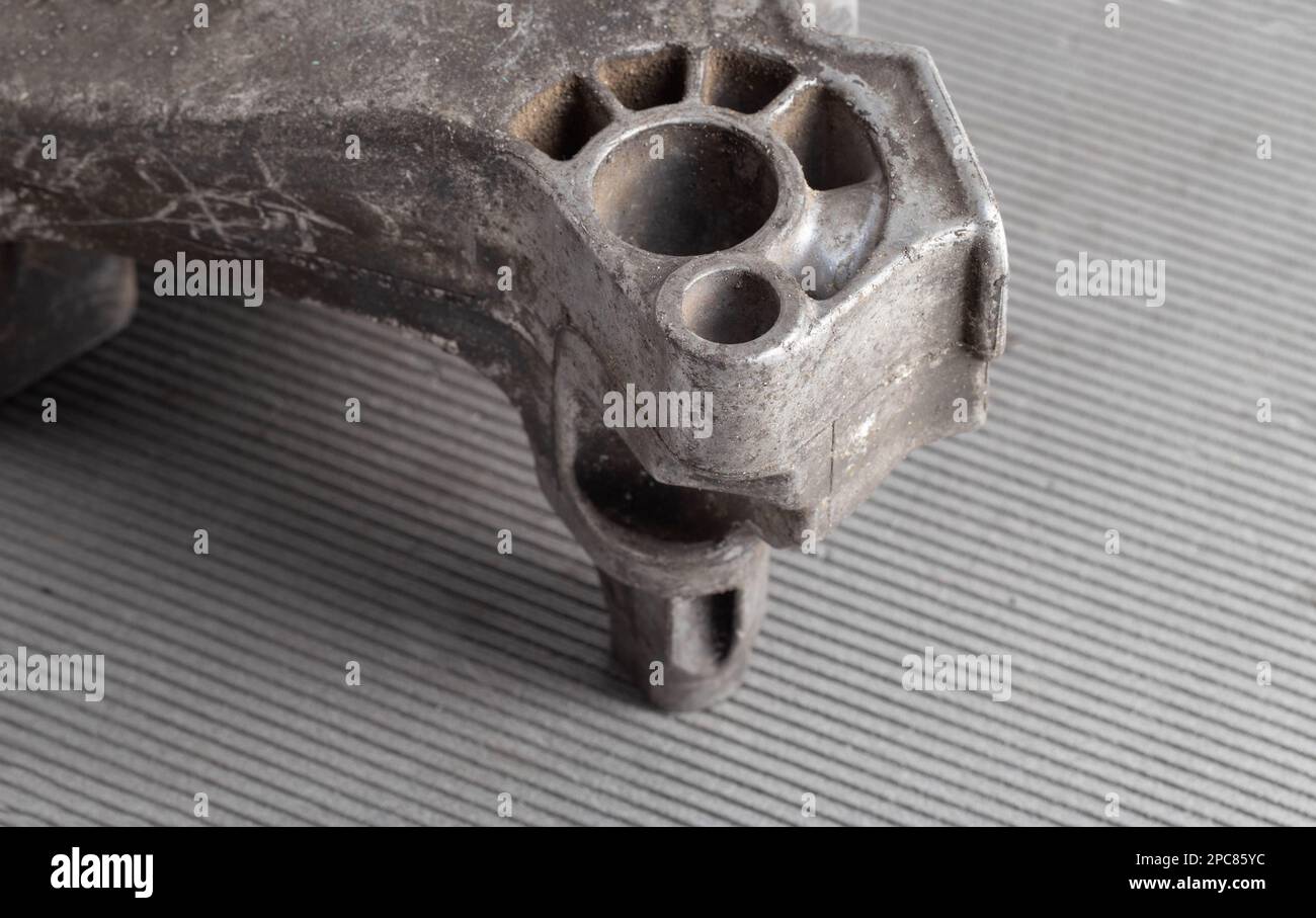 Aluminum pad and car engine mount Stock Photo - Alamy