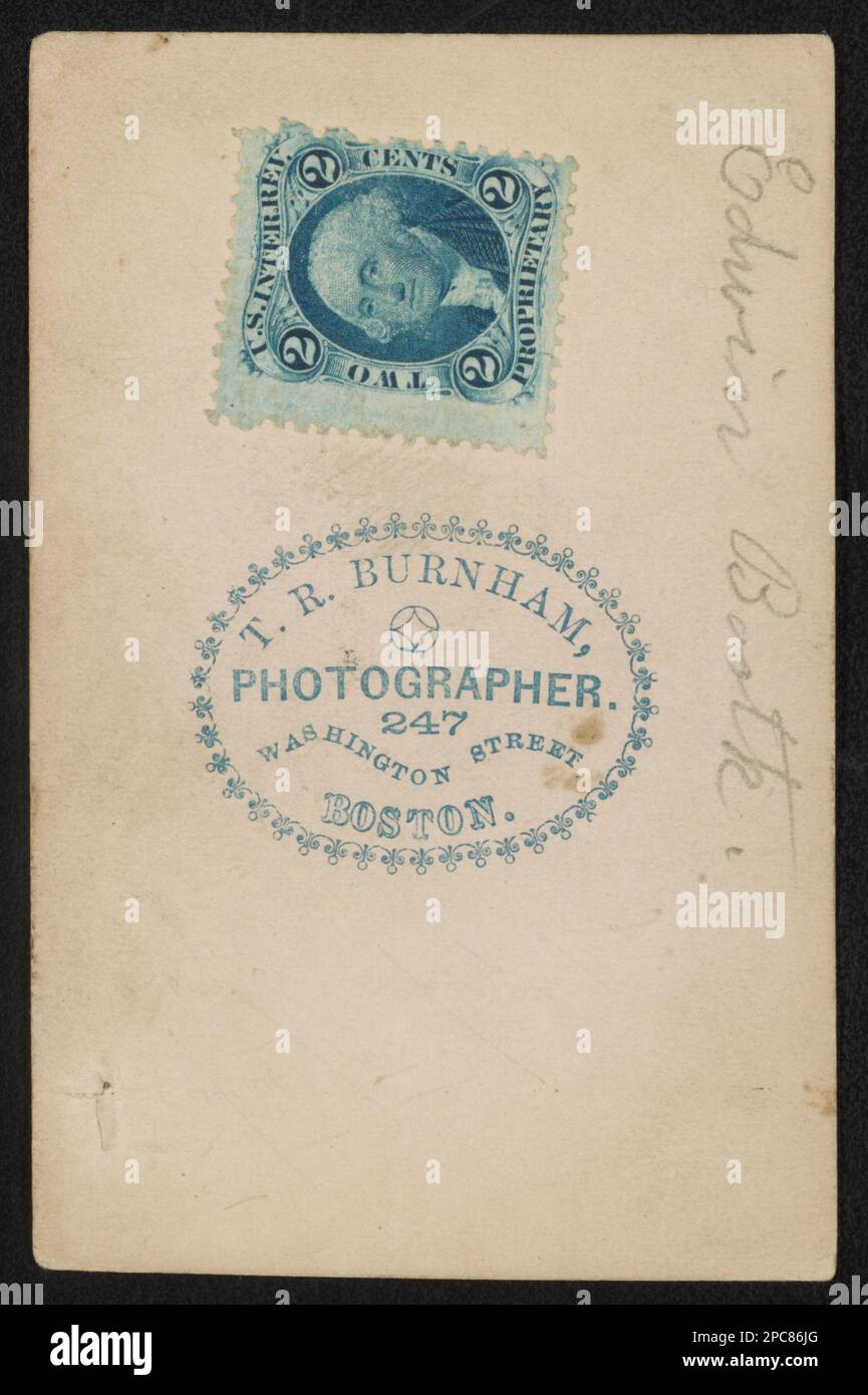 Edwin Booth, American actor and brother of John Wilkes Booth / T.R ...