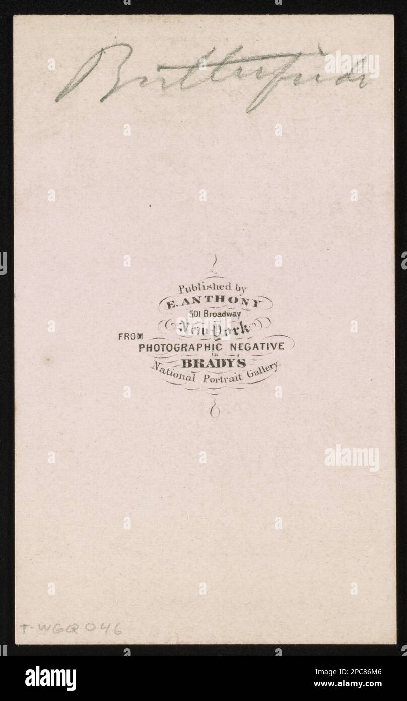 Major General Daniel Adams Butterfield of 12th New York Infantry ...