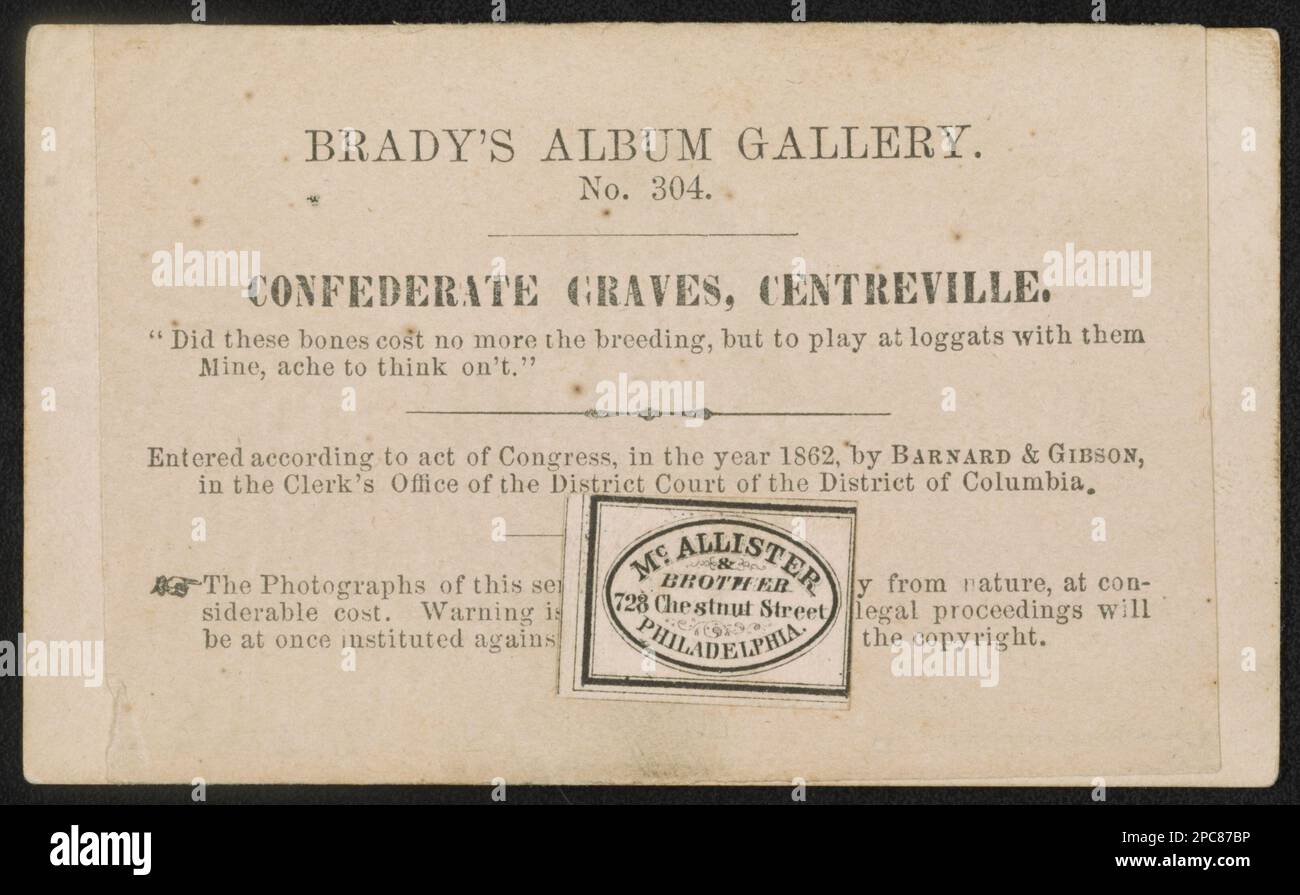 Confederate graves, Centreville "Did these bones cost no more the ...