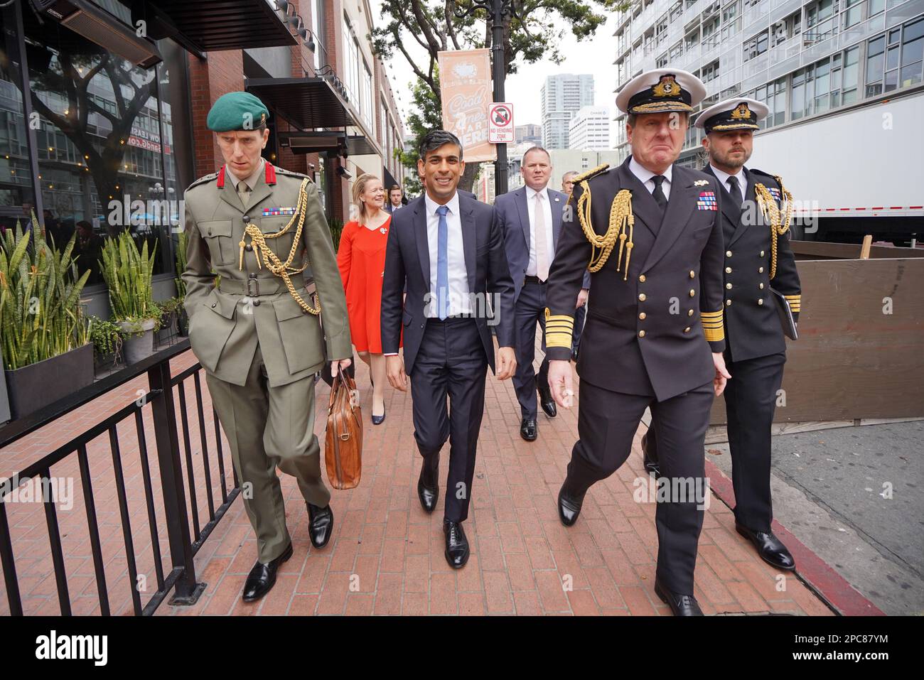 Prime Minister Rishi Sunak with (left to right) Col Jaimie Norman ...