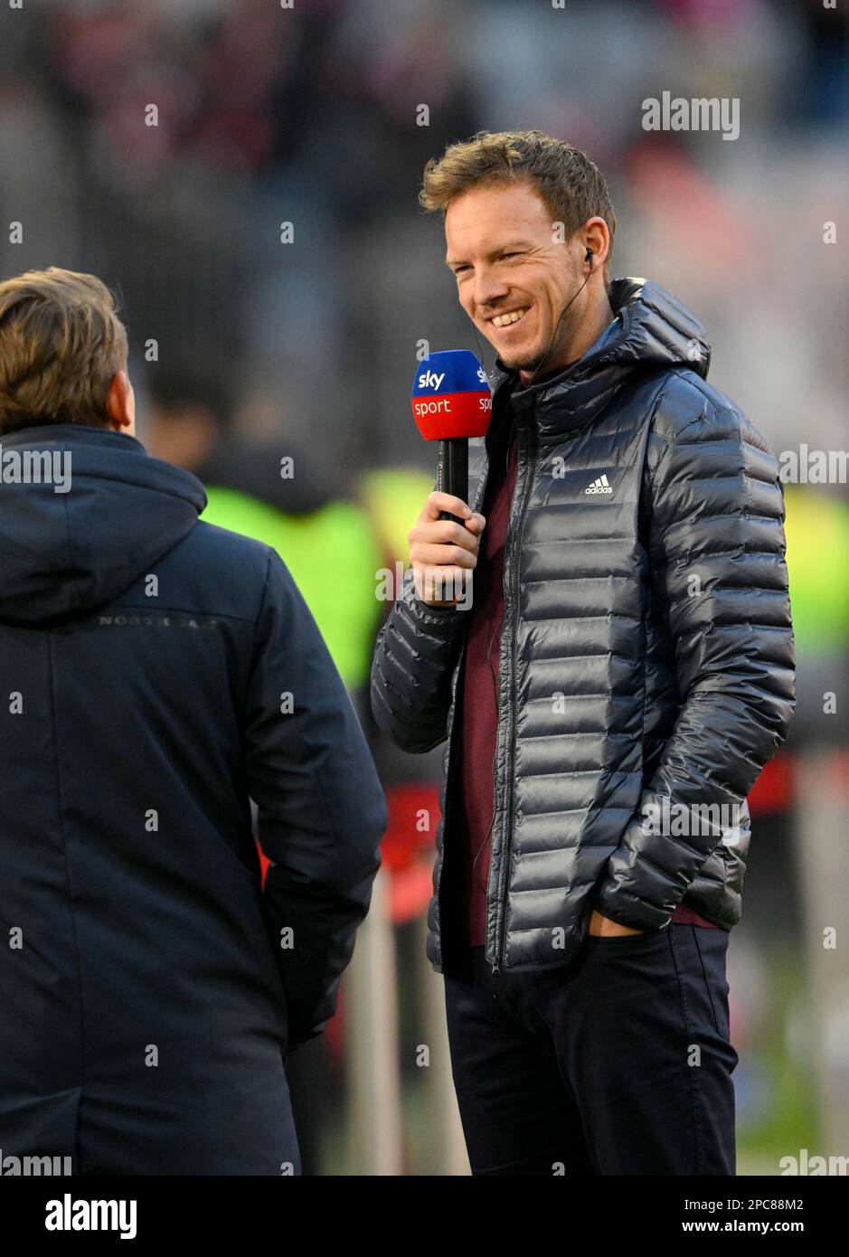 Coach Julian Nagelsmann FC Bayern Munich FCB interview, microphone ...