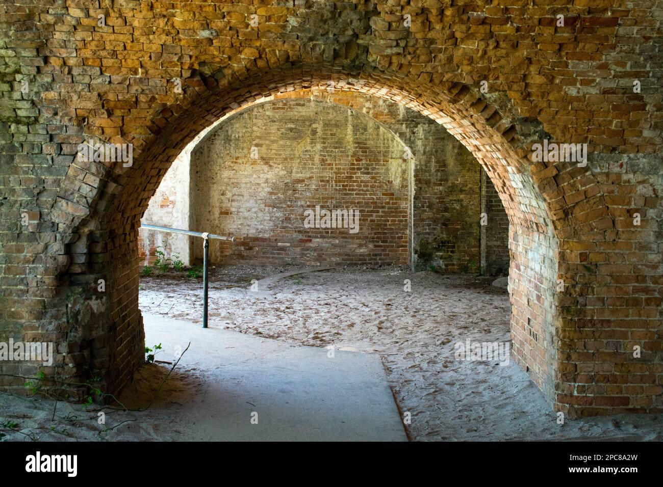 Brick archway at Fort Pickens, Pensacola Beach, FL Stock Photo - Alamy