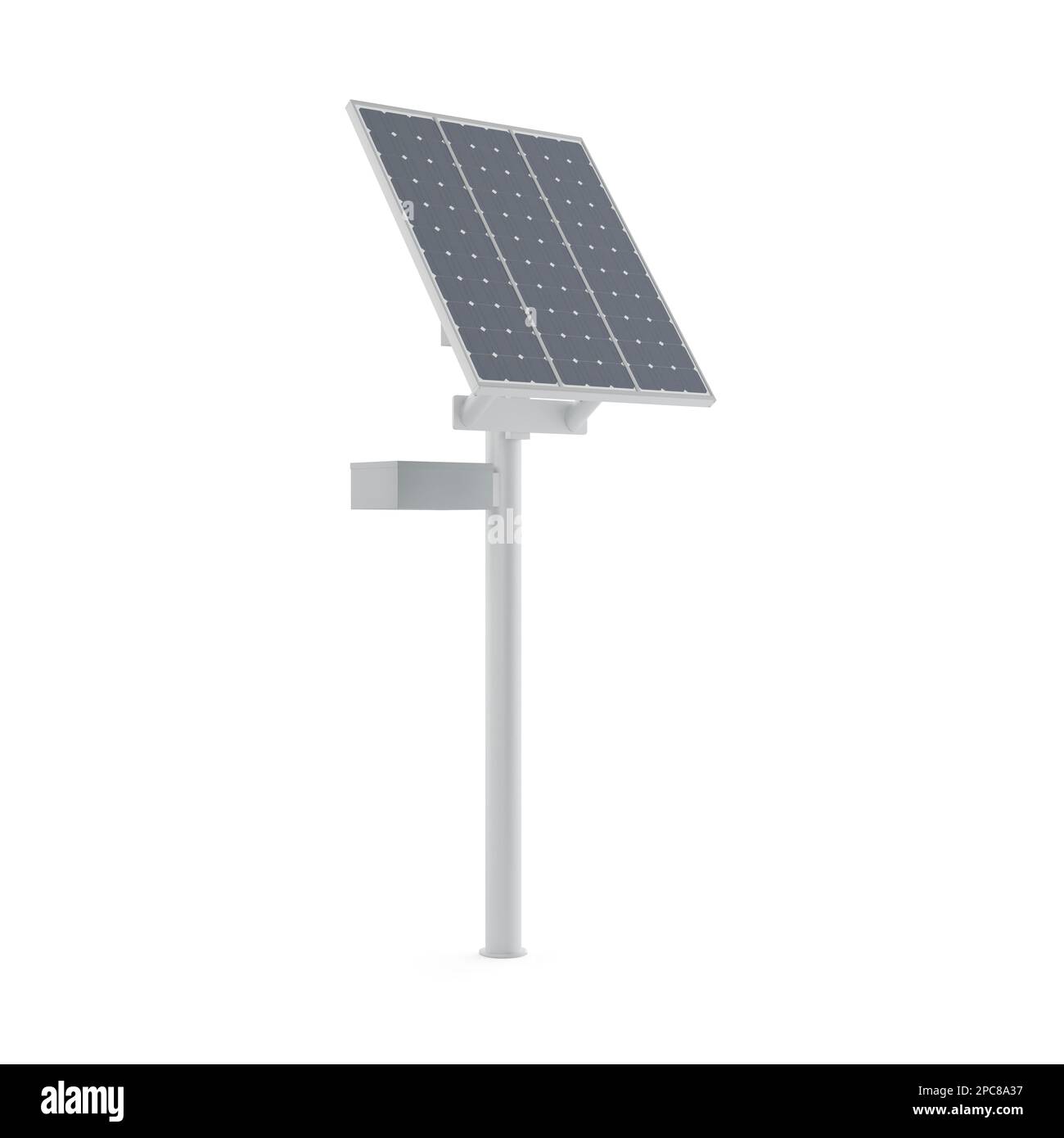 A closeup of a solar collector panel model isolated on a white ...