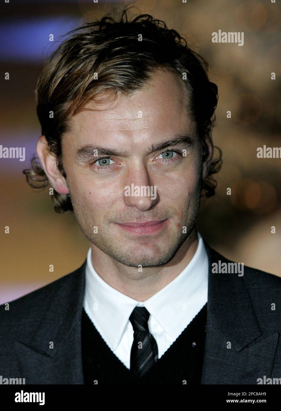 British actor Jude Law arrives for the British charity premiere of his ...