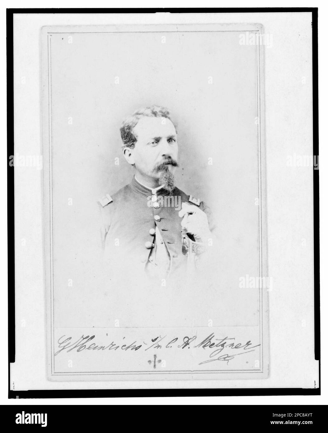 General Gustav Heinrichs, Union officer, half-length portrait, facing ...